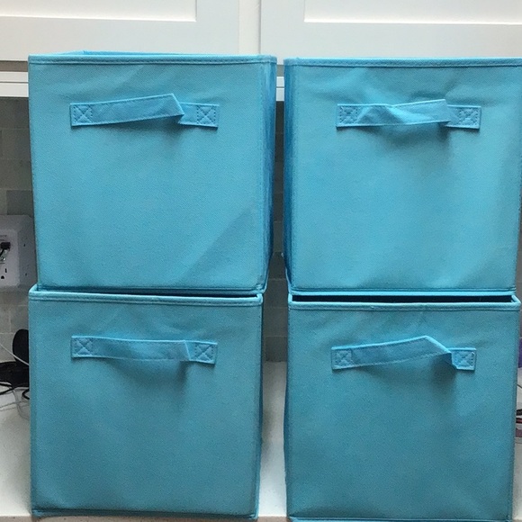 Storage & Organization | 4 Collapsible Foldable Cloth Fabric Cubby Cube ...